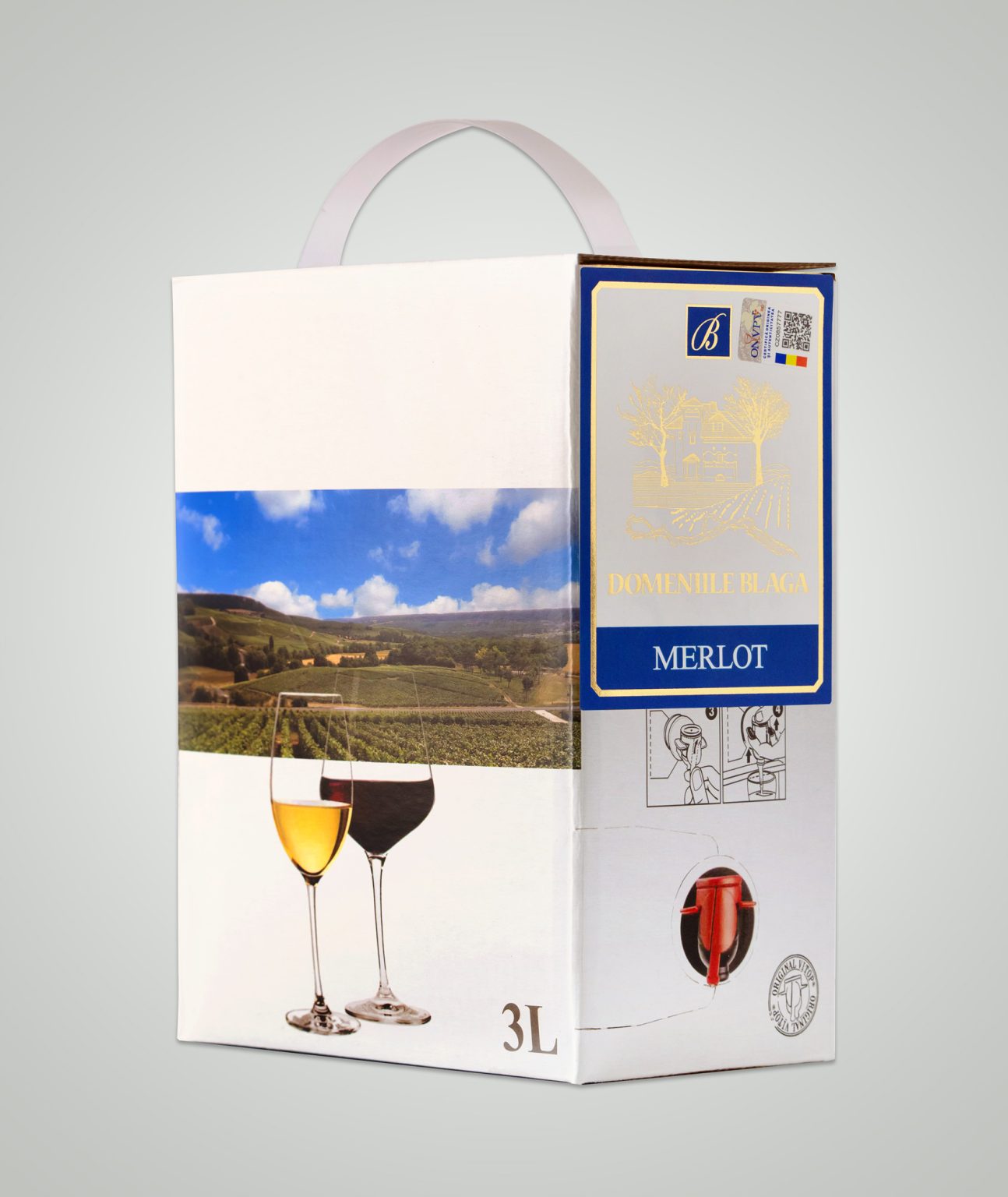 BIB Vin Rosu - Bag in Box Merlot Sec 2020 3L